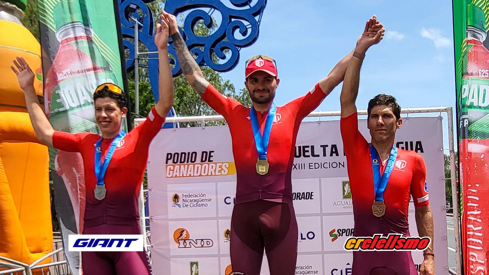 Los ticos acapararon el podio de la última etapa en la Vuelta a Nicaragua